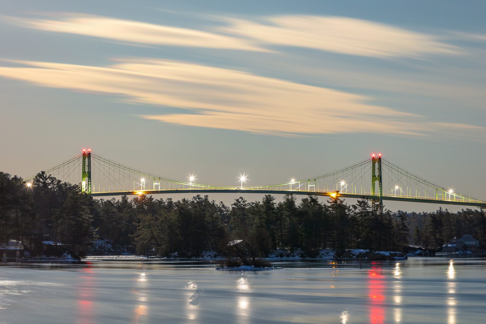 1000 Islands Bridge and Moonlight - Duncan.co