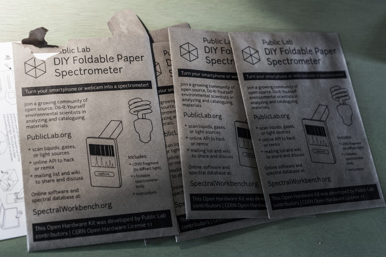 DIY Foldable Paper Spectrometer XOXO 2013 - Duncan.co