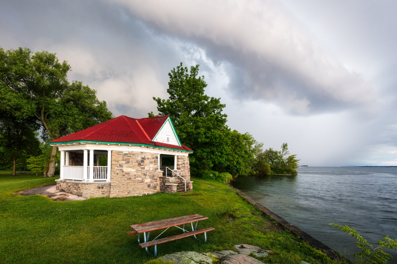 Storm Over Mallorytown Landing Pavilion - Duncan.co