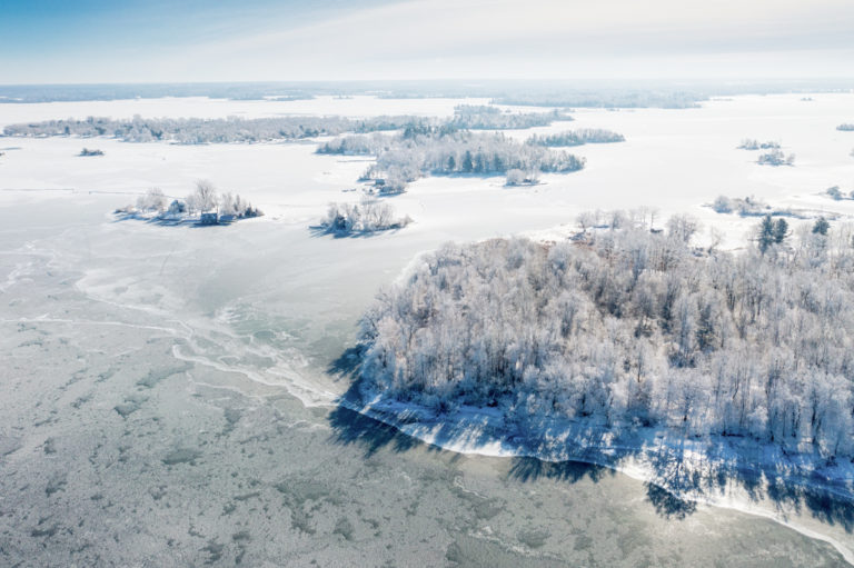 Frost-Kissed Thousand Islands from Above - Duncan.co